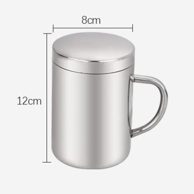 China 300ml 400ml Double Wall Stainless Steel Beer Mug with Custom Printing Logo and Handle for sale