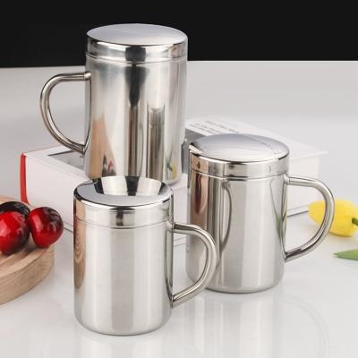 China 300ml 400ml Double Wall Stainless Steel Beer Mug with Custom Printing Logo and Handle for sale