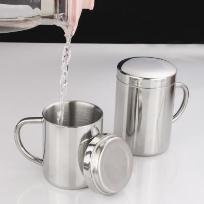 China 300ml 400ml Double Wall Stainless Steel Beer Mug with Custom Printing Logo and Handle for sale
