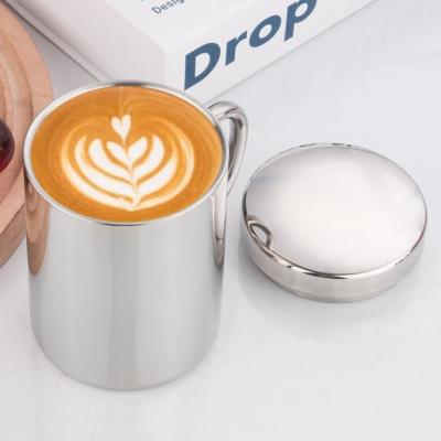 China 300ml 400ml Double Wall Stainless Steel Beer Mug with Custom Printing Logo and Handle for sale