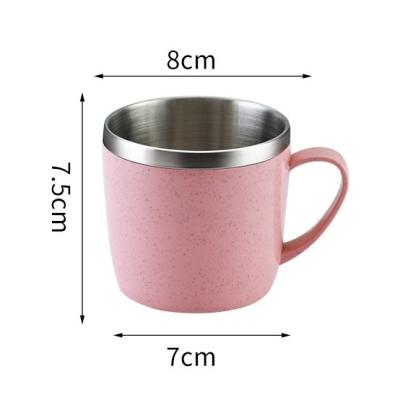 Cina Coppe portatili in acciaio inossidabile a doppio strato da 220 ml per bevande anti-bruciore e tè in vendita