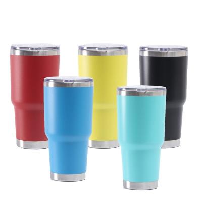 China 30 oz de polvo recubierto de vino tumbler La última taza de café reutilizable para las necesidades de viaje en venta