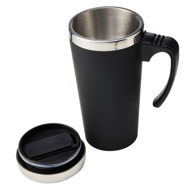 China 16oz geïsoleerde thermos tafel roestvrij staal koffiebeker met handvat modern materiaal Te koop