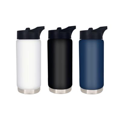 China Straight Cup 550 ml geïsoleerde fles met grote mond met deksel waterfles voor iedereen Te koop