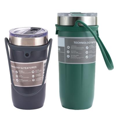 Cina Mug di viaggio personalizzato in acciaio inossidabile con manica in silicone in stile americano in vendita
