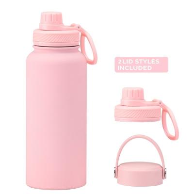 China Vacuum Flask Set Powder Coated Insulated Water Bottle For Camping Occasion Customized Logo for sale