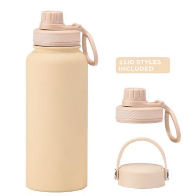 China Vacuum Flask Set Powder Coated Insulated Water Bottle For Camping Occasion Customized Logo for sale