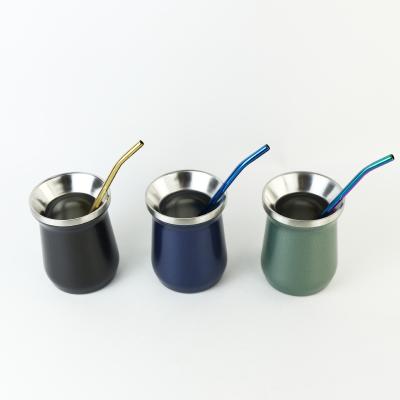 Cina 304 Acciaio inossidabile Tazza di caffè a doppio muro con logo personalizzato Tazza di Yerba Mate isolata in vendita