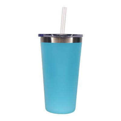 中国 PP食品グレード 蓋 ビジネス トンブル 550ml ステンレス スチール ストロー付きの車用飲料ボトル 販売のため