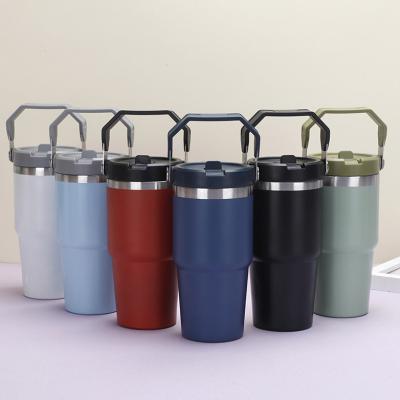 Cina Logo a colori personalizzati 20 oz 30 oz doppia parete sublimazione isolante portabile Tumblers viaggi auto tazza da caffè con manico in vendita