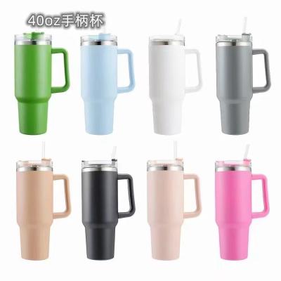 Cina JM-008 Bottiglia d'acqua isolante in acciaio inossidabile a doppia parete multicolore pastello con manico in vendita