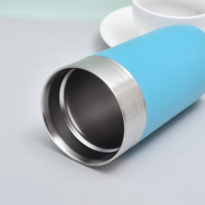 China 16oz Dubbele Muur Roestvrij Staal Tumbler Koffiekop met Plastic Lid Logo Op maat Te koop