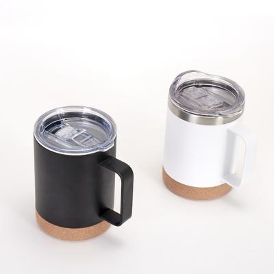 中国 ステンレスステール 真空隔熱 カフェカップ コルクベース 12オンス 16オンス 広い口デザイン 販売のため