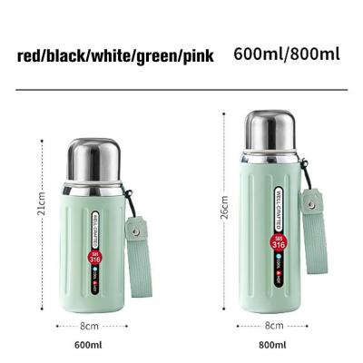 Cina Logo personalizzato 600ml 800ml Acciaio inossidabile Isolata bottiglia d'acqua con OEM / ODM accettabile in vendita