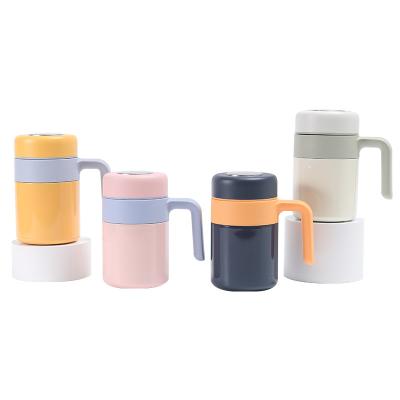 China Copo térmico de aço inoxidável de parede dupla com filtro de chá e isolamento térmico de 12-24 horas à venda