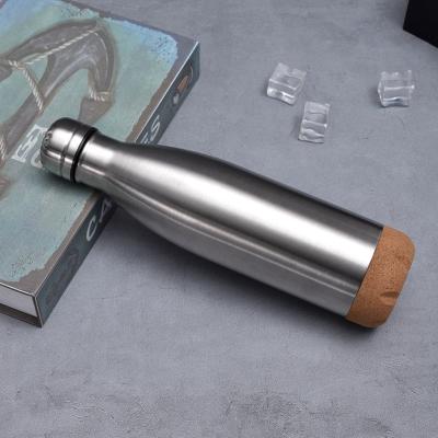 China Garrafa térmica de vácuo frasco de parede dupla com fundo de madeira design moderno best seller à venda