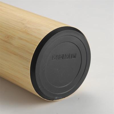 China Bamboe thermos geïsoleerd vacuüm roestvrij staal bamboe thermische koffie thee waterfles Te koop