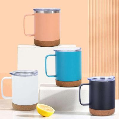 China Voorbeeld verstrekt 12 oz roestvrij staal sublimatie bier koffie tumbler met kurk bodem Te koop