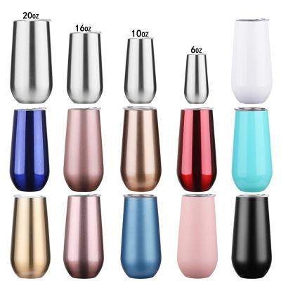 China Kinderen 10oz 6oz eivorm wijnbeker vacuüm geïsoleerd roestvrij staal sublimatie tumbler Te koop