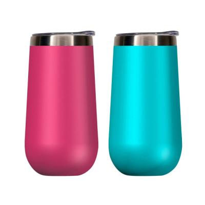 China In voorraad 6oz Stemless Champagne Flutes Tumbler 10oz Kids Sublimatie Koffiebeker Vacuum Geïsoleerde bekers Te koop