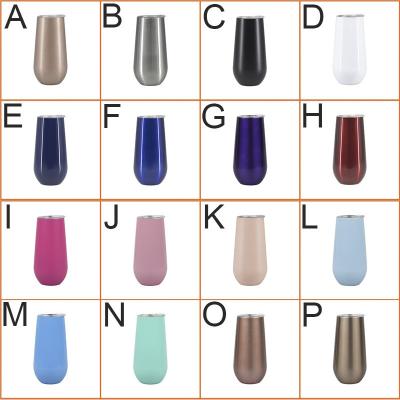 Cina In magazzino 6 oz di flauti di champagne senza fusto Tumbler 10 oz per bambini Sublimazione tazza di caffè Tazze isolanti al vuoto in vendita