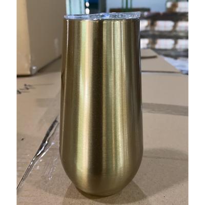 Cina In magazzino 6 oz di flauti di champagne senza fusto Tumbler 10 oz per bambini Sublimazione tazza di caffè Tazze isolanti al vuoto in vendita