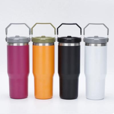 China Minimalistische ontwerp stijl 30oz BPA-vrije vacuüm geïsoleerde tumbler met Flip Straw Thermos Te koop