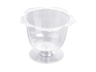 China Clear Beautiful Hexagon Lace PS Plastic Jelly Cups 123ml For Cocktail Party for sale