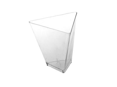 China Small Size Triangle Shape Mousse Box Plastic Jelly Cup 58*58*66H for sale