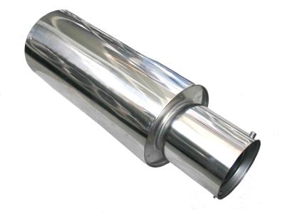 중국 소음 감소 4 인치 스테인리스 머플러 미러 광택 자동 배기 소음기 판매용