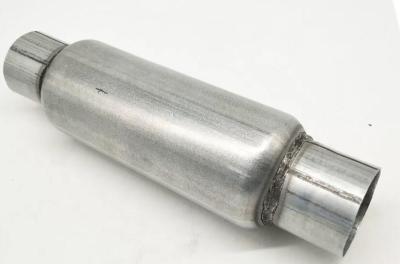 Risonatore di scarico universale zincato ad alte prestazioni ID 57 mm Lunghezza totale 300 mm