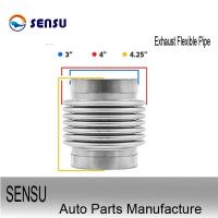 China Stainless Steel Interlock Bellows Exhaust Flex Pipe 45mm to 102mm Diameter 100mm to 250mm Length for sale