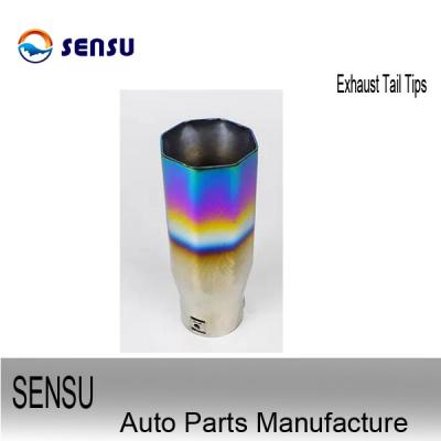China customizable Silver 2 Inch Inlet Exhaust Tip Tailpipe Ends wear resistance for sale