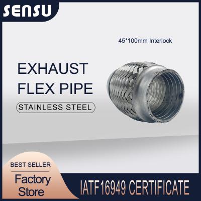 중국 연결 45X100mm과 201 스테인레스 강 가요성 배기관 판매용