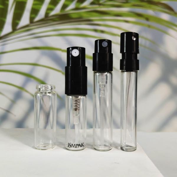 Quality Custom 1ml 1.5ml 2ml Mini Perfume Sample Atomizer Tester Transparent Glass Spray for sale