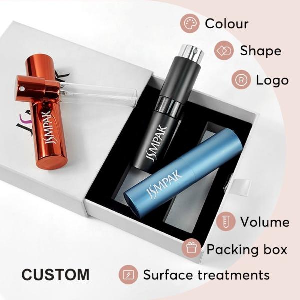 Quality Custom Logo Luxury Mini Empty 5Ml 10Ml 30Ml Refillable Fragrance Atomizer for sale