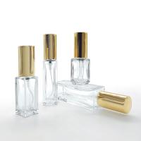 Quality Clear Luxury Empty 3ml 5ml 8ml 10ml 15ml Refillable Thick Square Glass Perfume for sale