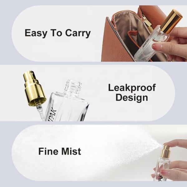 Quality Clear Luxury Empty 3ml 5ml 8ml 10ml 15ml Refillable Thick Square Glass Perfume for sale