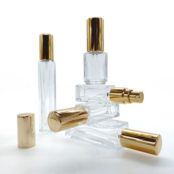 Quality Clear Luxury Empty 3ml 5ml 8ml 10ml 15ml Refillable Thick Square Glass Perfume for sale
