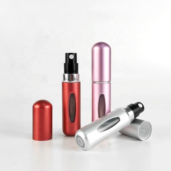 Quality Unisex Round Shape Fancy Mini Bottom Fill Refillable Aluminum Perfume Oil for sale