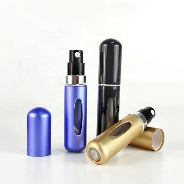 Quality Unisex Round Shape Fancy Mini Bottom Fill Refillable Aluminum Perfume Oil for sale