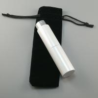 Quality NEW Round White Marble Pattern Velvet Bag 8ml 10ml Aluminum Twist up Refillable for sale