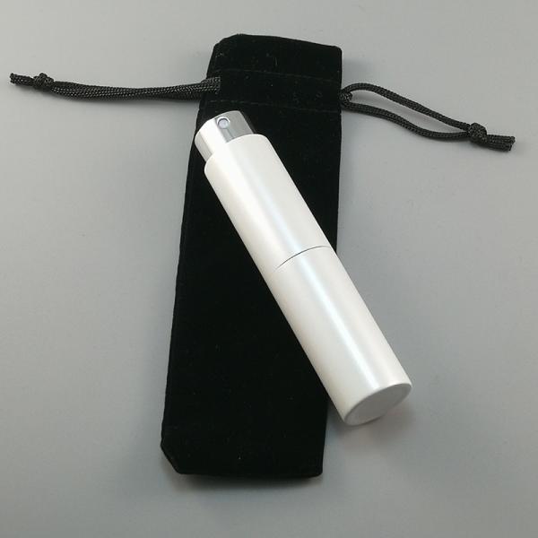 Quality NEW Round White Marble Pattern Velvet Bag 8ml 10ml Aluminum Twist up Refillable for sale