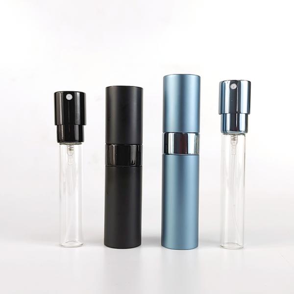 Quality Luxury Black Cylinder Men Perfume Sample Bottle Packaging 5Ml 8Ml 10Ml 15Ml 30Ml for sale