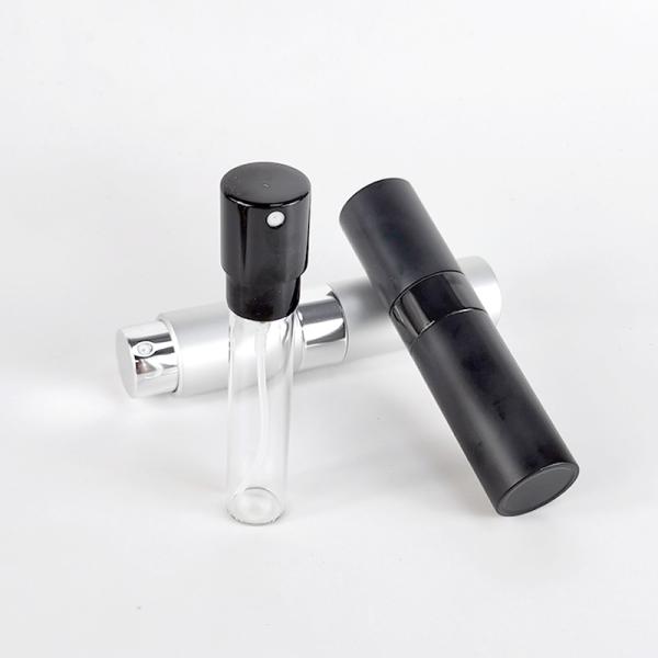 Quality Luxury Black Cylinder Men Perfume Sample Bottle Packaging 5Ml 8Ml 10Ml 15Ml 30Ml for sale