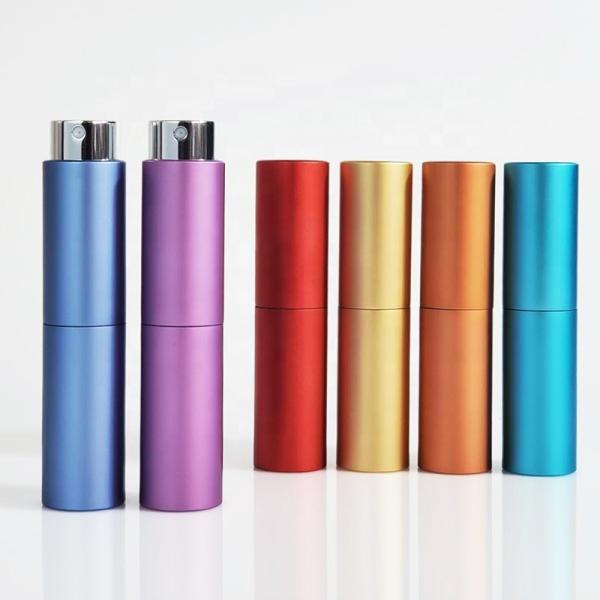 Quality 8Ml 5Ml Refillable Mini Twist up 10Ml 15Ml Pocket Aluminum Atomizer Perfume Mist for sale