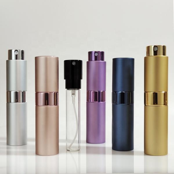 Quality Wholesale 8ml 10ml 15ml 20ml Empty Round Aluminum Mini Portable Travel Twist up for sale