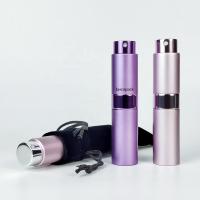 Quality 8ml 10ml 15ml 20ml Unique Metal Round Black Pocket Travel Mist Wedding Gift for sale
