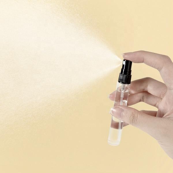 Quality 2ml 3ml 5ml 8ml 10ml Mini Black Empty Glass Vial Perfume Spray Samples Bottles With Logo for sale