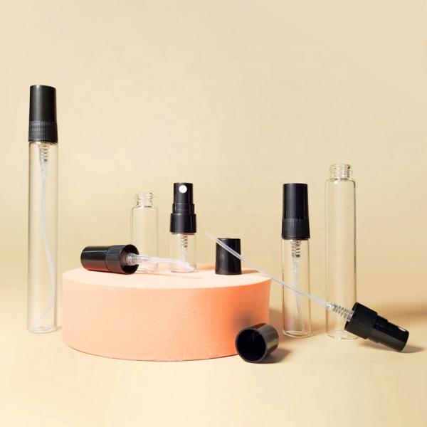 Quality 2ml 3ml 5ml 8ml 10ml Mini Black Empty Glass Vial Perfume Spray Samples Bottles for sale